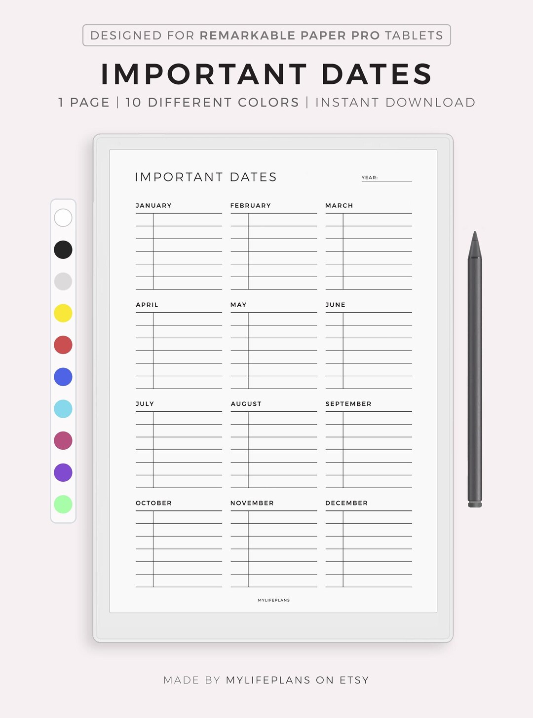 Yearly Important Dates - Birthdays, Anniversaries, Travels, Parties ...