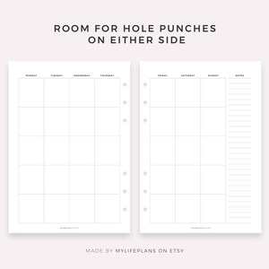 Blank Calendar Inserts Bundle Printable, A4/a5/letter/half Letter ...