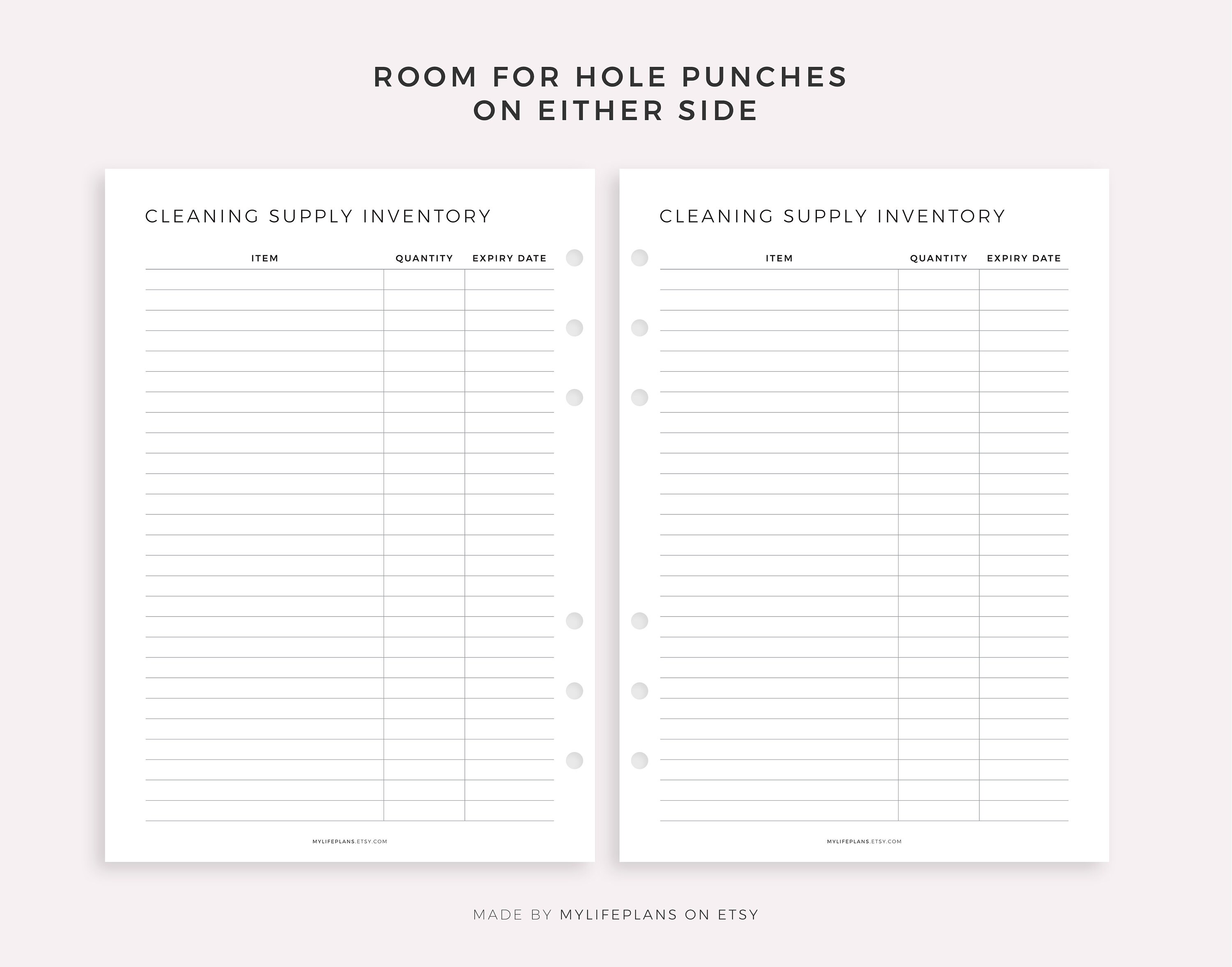 Printable Cleaning Supply Inventory Tracker for Home or Work - Sponges ...