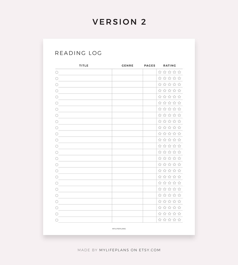 Digital Reading Log Template, Reading Tracker, Books to Read, Books I ...