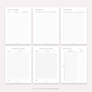 Fitness, Diet & Health Planner Inserts Bundle, A4/a5/letter/half Letter ...