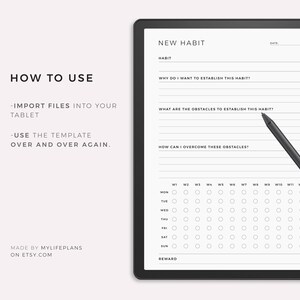 Build a New Habit Planner, 12 Week Habit Tracker Journal, New Routine ...