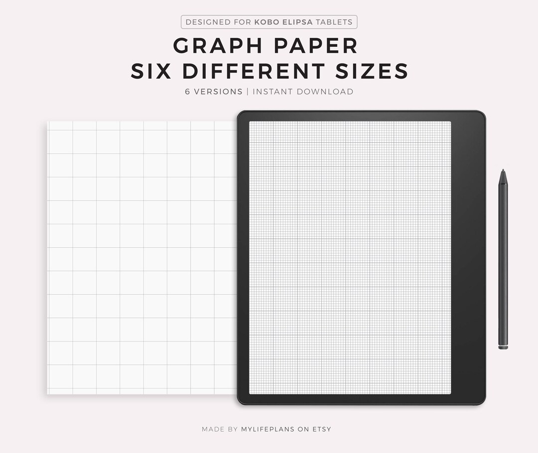 Graph Paper Six Different Sizes - 0.25", 0.5", 1", 10 Squares per Inch ...