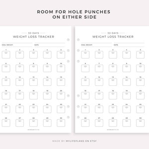 30 Day Weight Loss Tracker Printable, Weight Loss Challenge, Weight ...