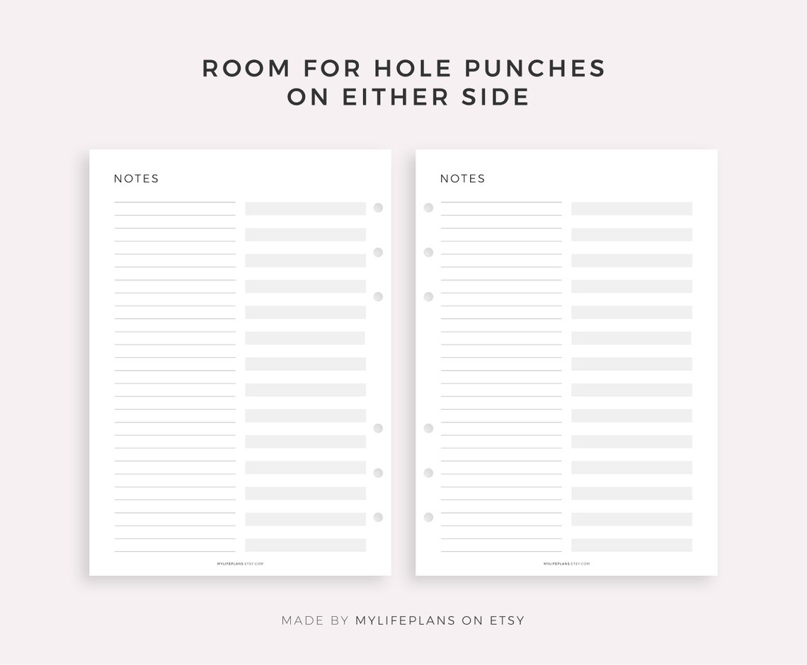 2 Column Notes Page Printable Notes Template Writing Paper | Etsy