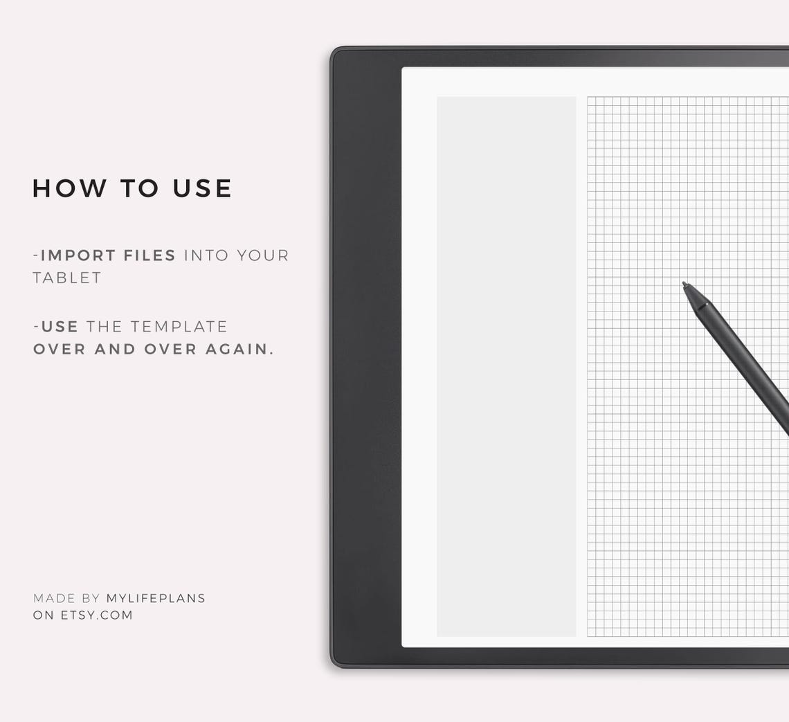 Grid Paper for Kindle Scribe, Instant Download - Etsy