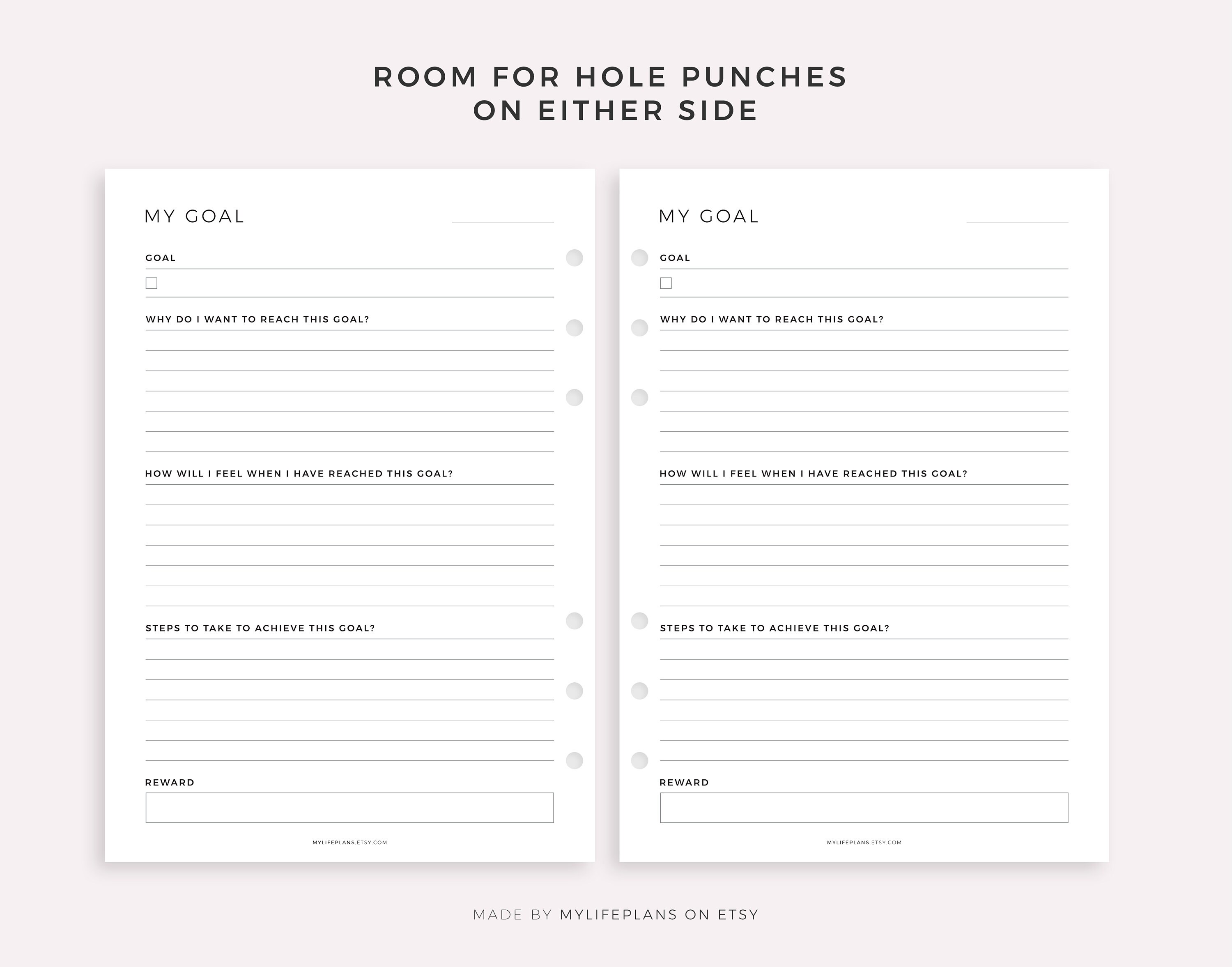 My Fitness Goal Planner Pritnable, Goal Setting, Goal Worksheet ...