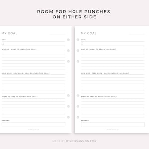 My Goal Printable - Life Goal, Fitness Goal, Career Goal, Finance Goal ...