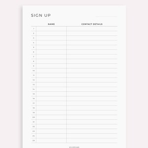 Sign up Template - Event Sign Up, Customer Sign Up, Email Sign Up ...