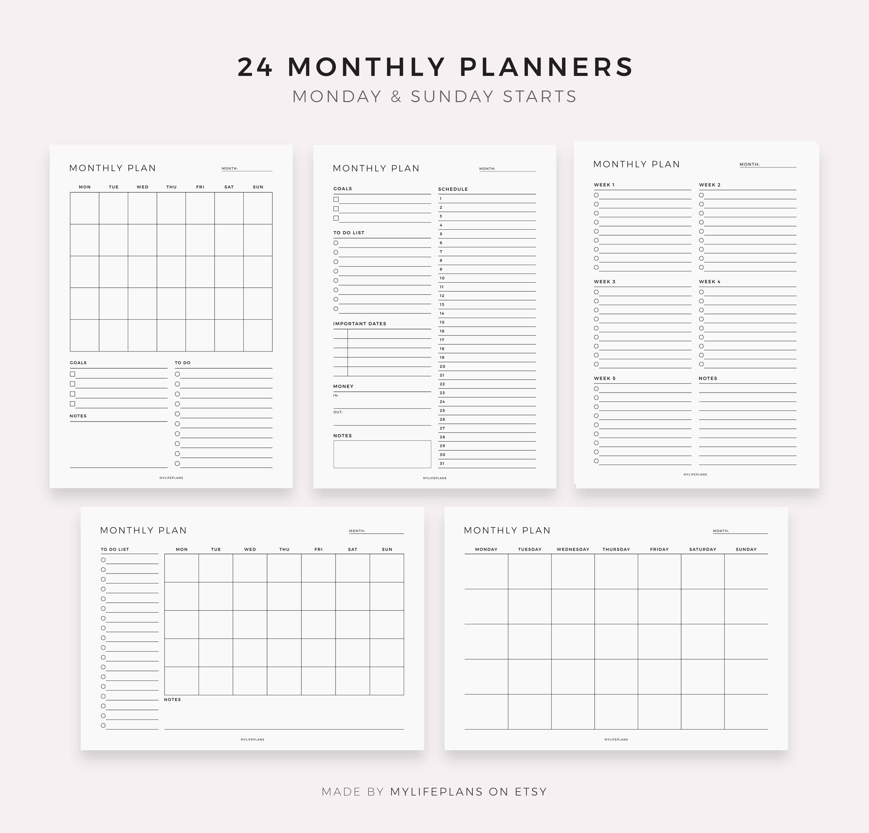 Planner Bundle for Remarkable Paper Pro - Daily Planners, Weekly ...