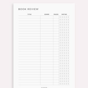 Simple Book Review Template for Supernote A5X2/A5X/A5/A6X2/A6X/A6 ...