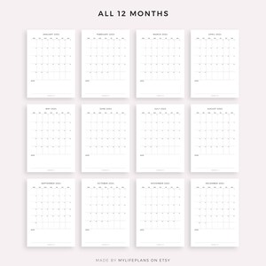 2024 Monthly Calendar With Notes, Printable Calendar Template ...