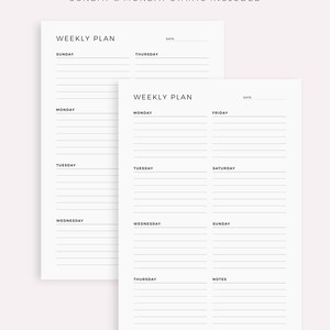 Weekly Organizer for Remarkable 2, Weekly Planner to Do List, Week at a ...