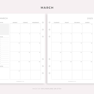 2025 Dated Monthly Planner on Two Pages, Monthly Organizer, Monthly ...