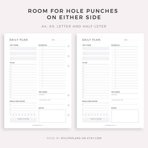 Printable Daily Planner PDF, Daily to Do List, Meal Planner, Fitness ...