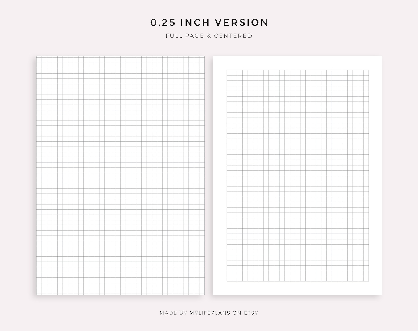 Graph Paper Six Different Sizes - 0.25", 0.5", 1", 10 Squares per Inch ...