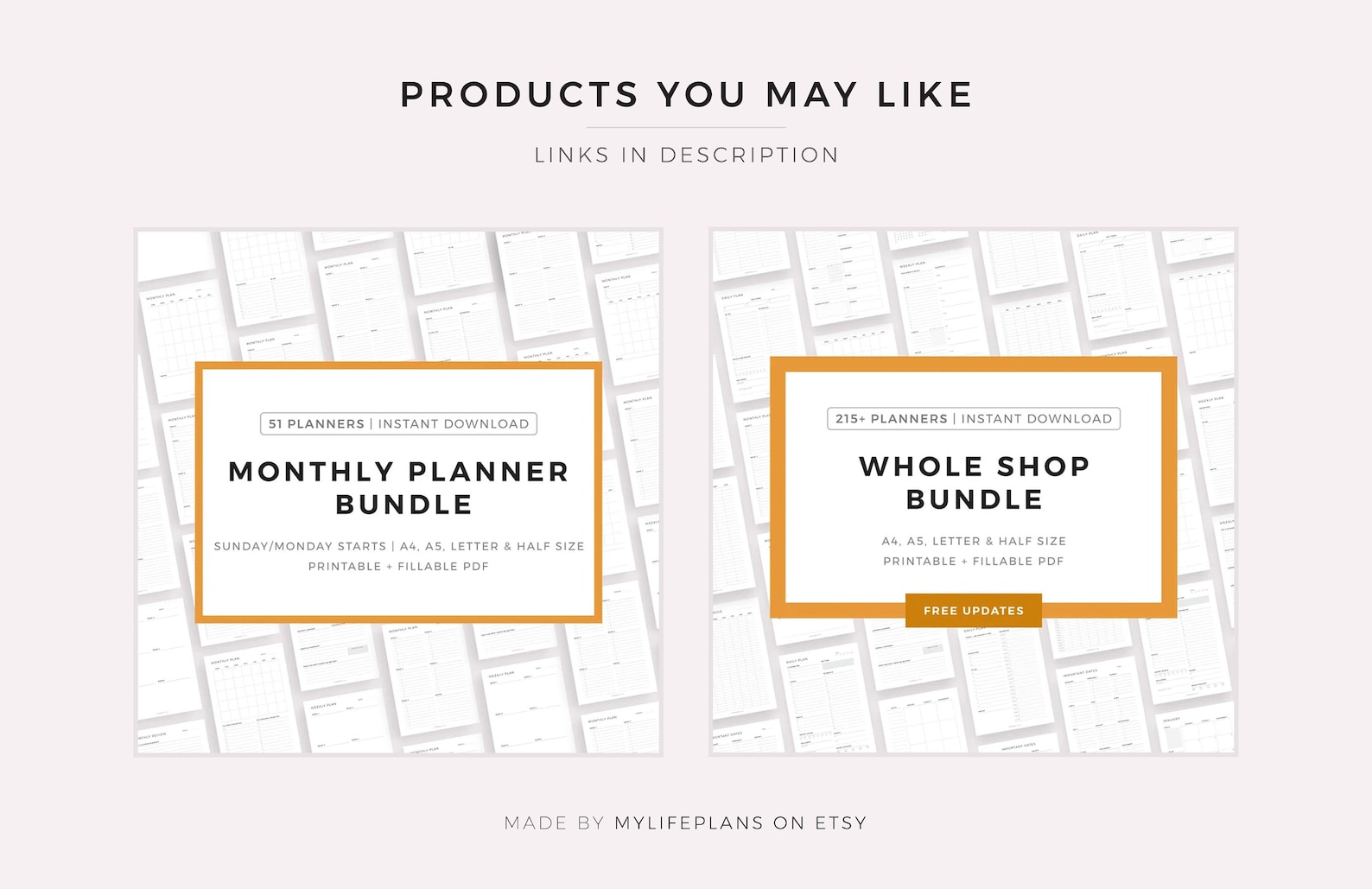 Undated Monthly Planner Printable, Month on Two Pages, Month at a ...