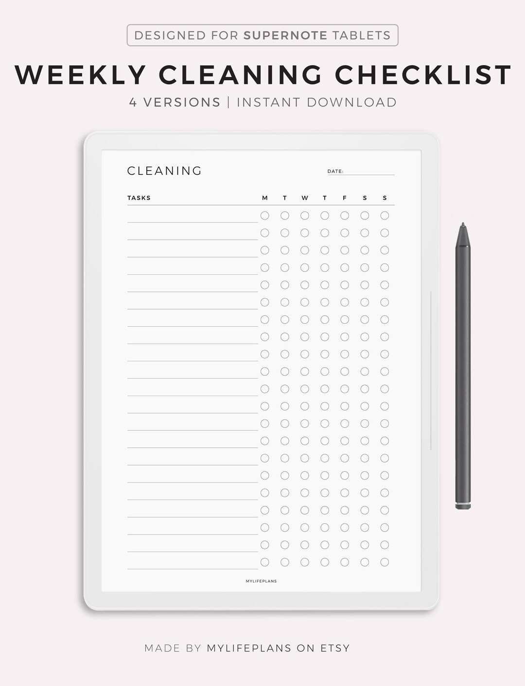 Weekly Cleaning Checklist for Supernote A5X2/A5X/A5/A6X2/A6X/A6 ...