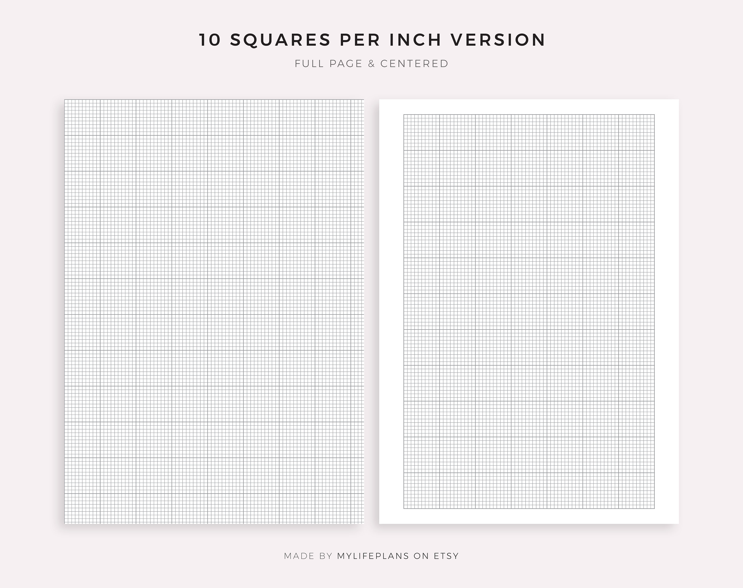 Graph Paper Six Different Sizes 0.25 0.5 | Etsy