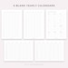 Blank Calendar Inserts Bundle Printable, A4/a5/letter/half Letter ...
