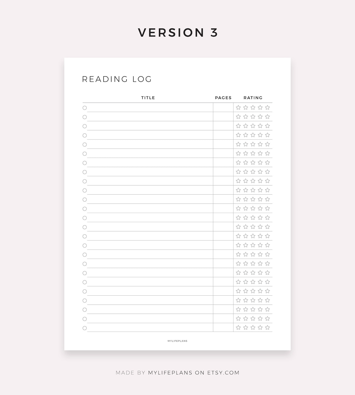 Digital Reading Log Template, Reading Tracker, Books to Read, Books I ...