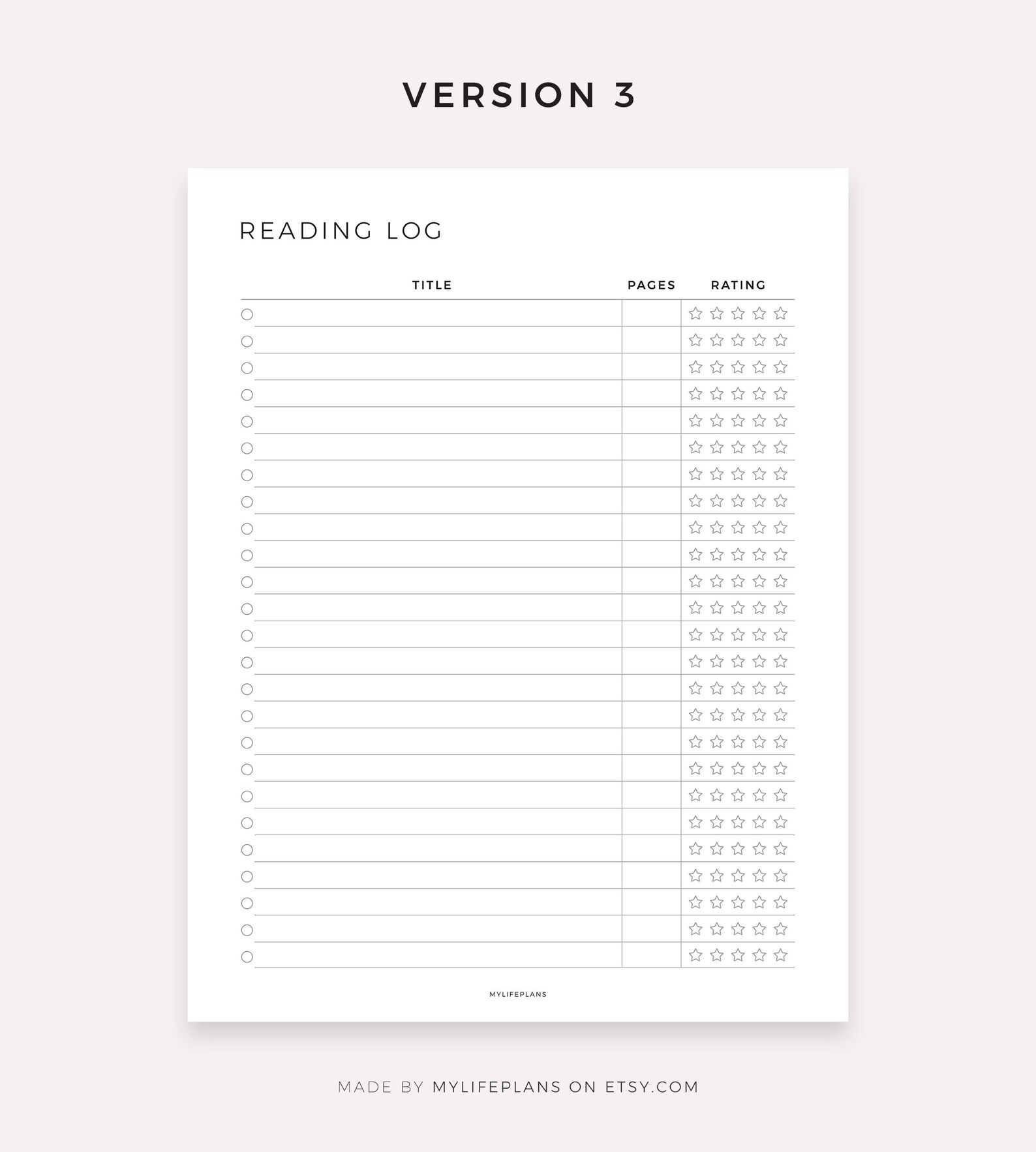 Digital Reading Log Template, Reading Tracker, Books to Read, Books I ...