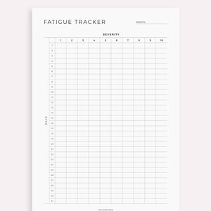 Monthly Fatigue Tracker for Supernote A5X2/A5X/A5/A6X2/A6X/A6, Track ...