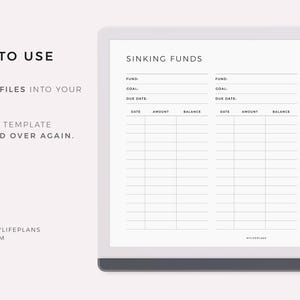 Sinking Funds Tracker for Remarkable 2, Landscape, Savings Tracker ...