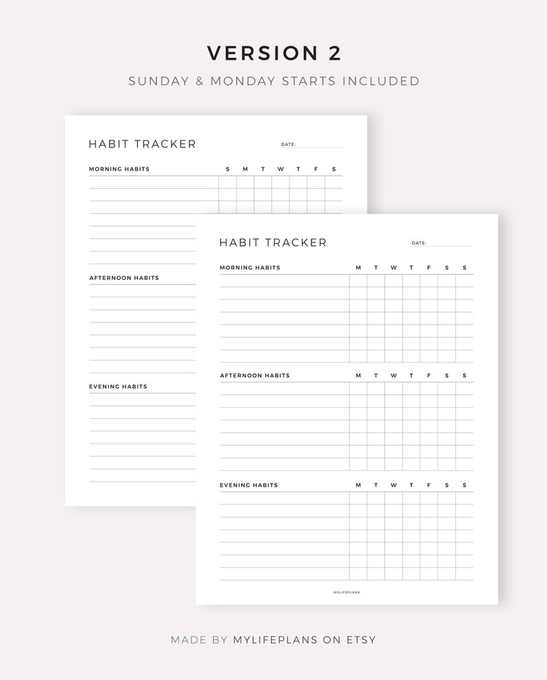 Digital Daily Habit Tracker Template, Compatible With Goodnotes ...