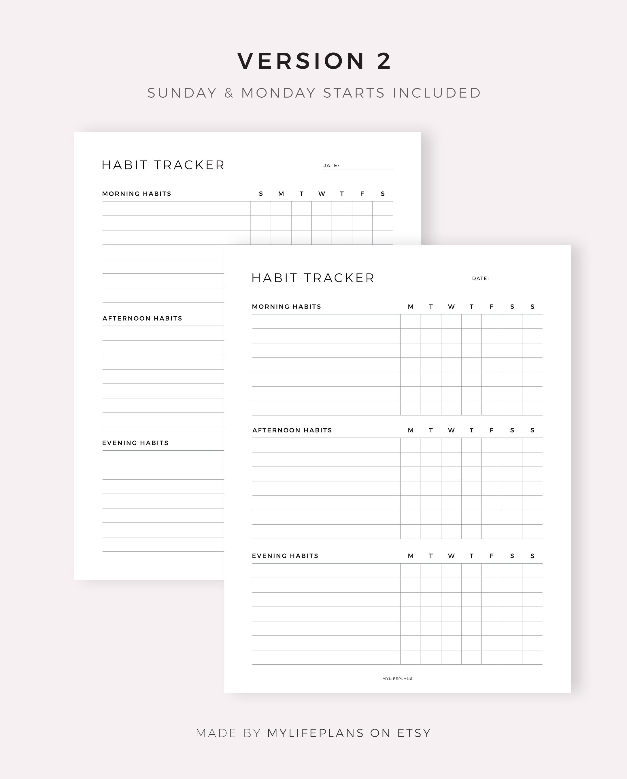 Digital Daily Habit Tracker Template, Compatible With Goodnotes ...