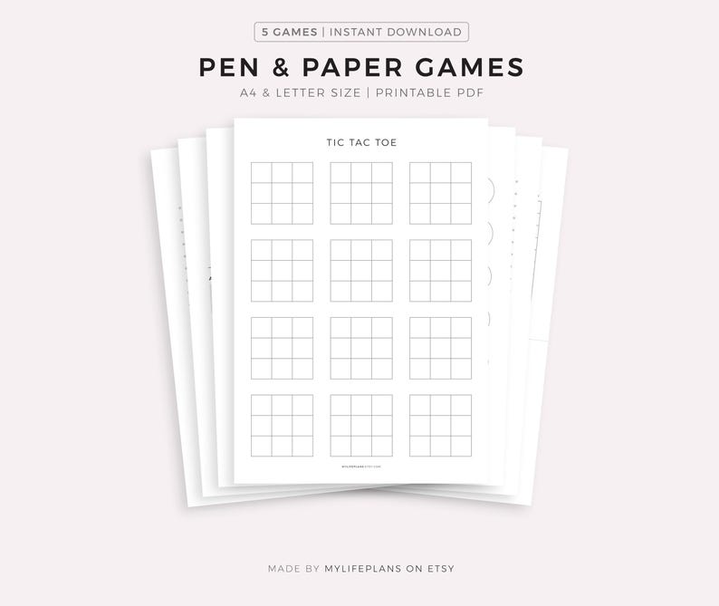 Pen & Paper Games - Tic Tac Toe, Hangman, Dots and Boxes, Battleship ...