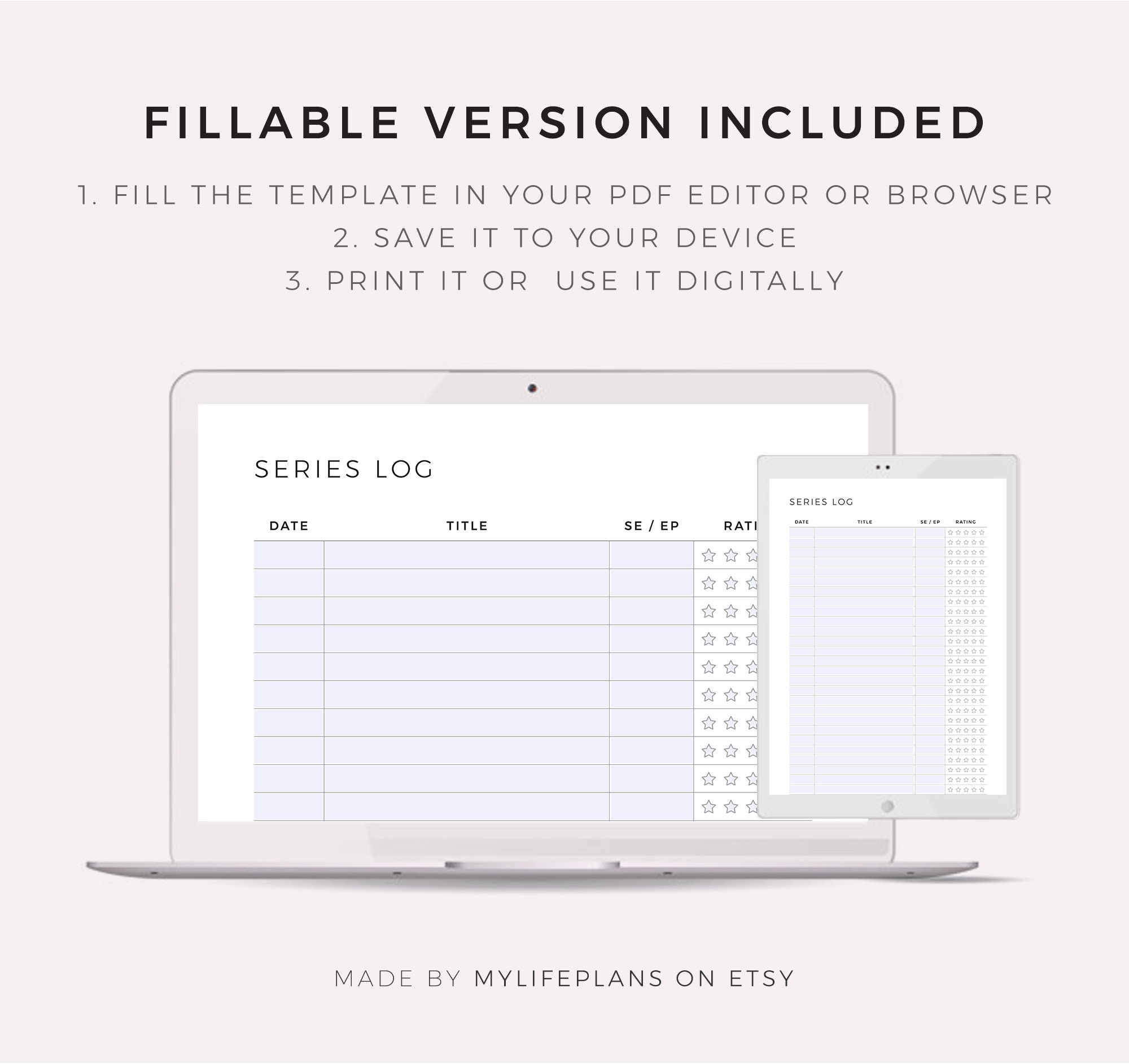 TV Series Log Printable Series to Watch Series I've - Etsy UK