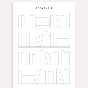 Bookshelf Printable Template, Books to Read, Books I've Read, Book ...