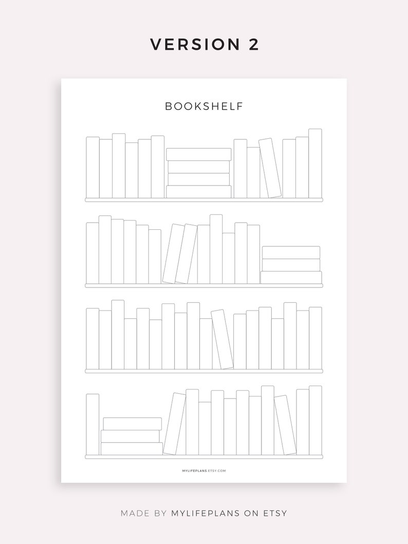 Bookshelf Printable Template Books to Read Books I've - Etsy Australia