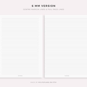 Lined Paper Different Spacing - 6mm, 8mm, 10mm, 12mm, 14mm, Compatible ...