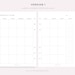 Undated Monthly Planner Printable, Month on Two Pages, Month at a ...