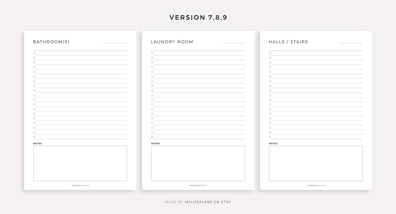 Printable House Cleaning Cards Cleaning Checklist by Room - Etsy