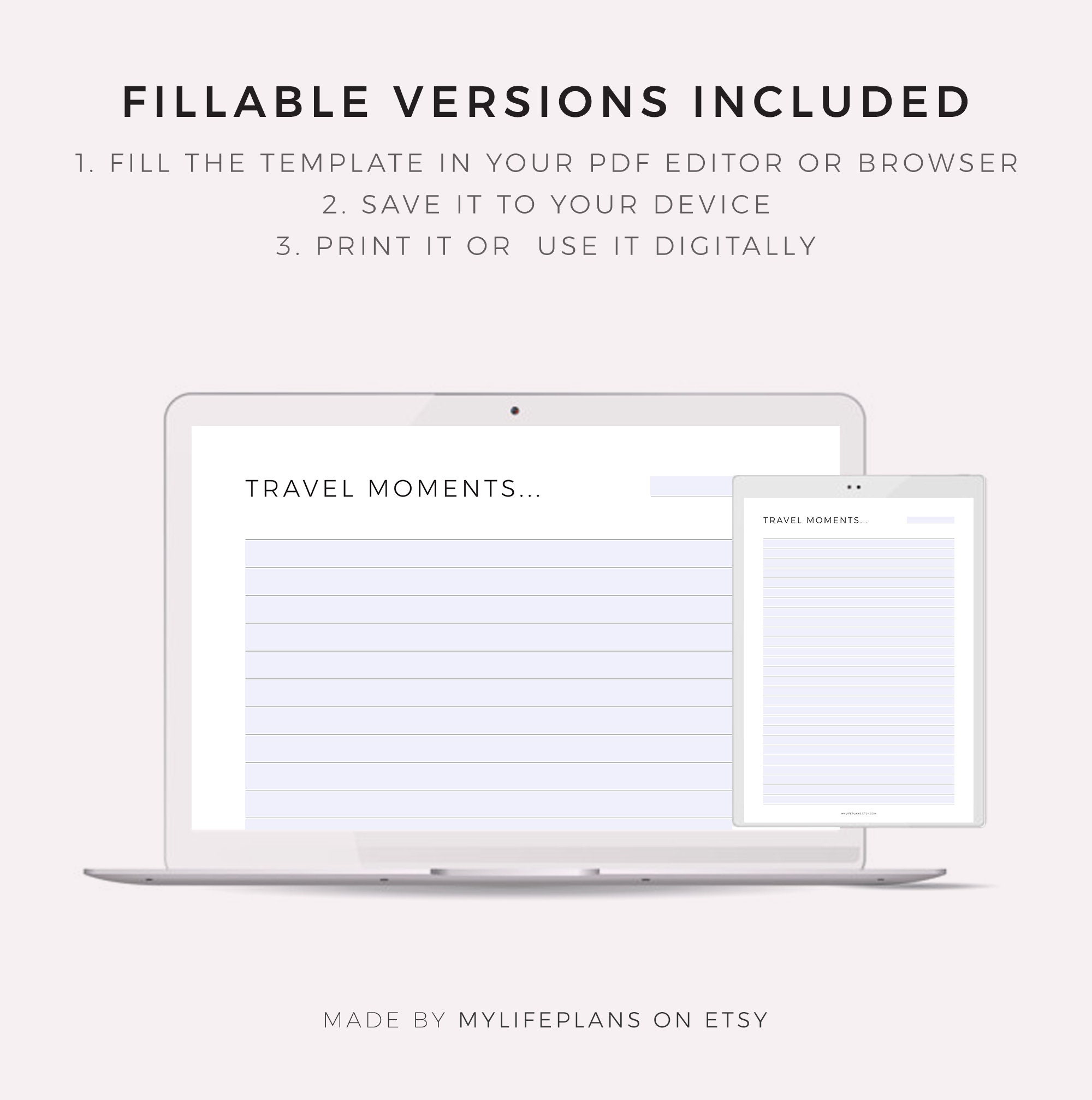 Travel Journal Printable, Adventure Journal, Travel Memories Pages ...