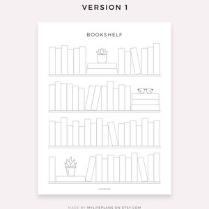 Digital Bookshelf Template, Books to Read, Books I've Read, Book ...