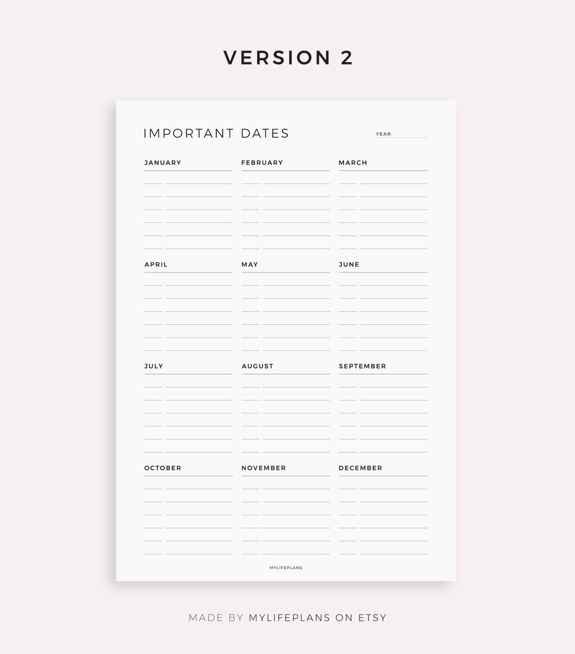 Yearly Important Dates - Birthdays, Anniversaries, Travels, Parties ...