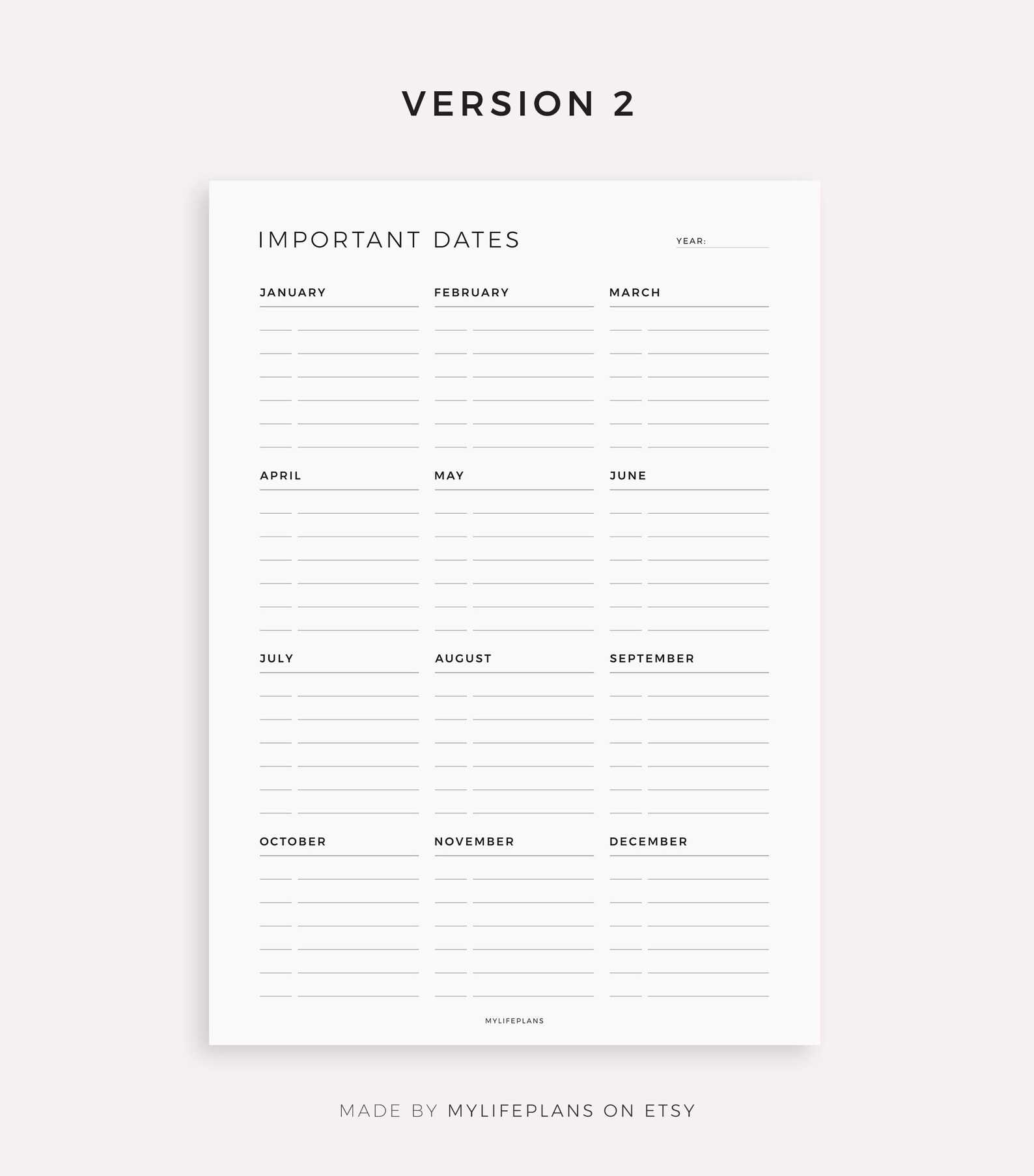 Yearly Important Dates - Birthdays, Anniversaries, Travels, Parties ...
