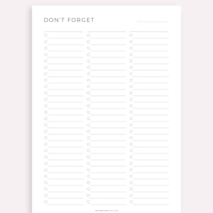 Don't Forget to Do List - Family & Work, Wedding, Cleaning, Events ...