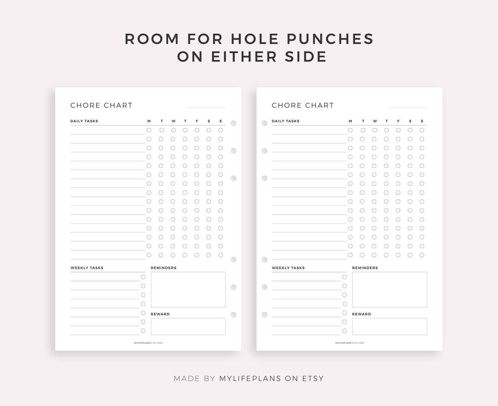 Chore Chart for Kids and Adults, Responsibilities Chart, to Do List ...