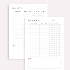 Weekly Medication Tracker Printable, Medication Schedule, Medication ...