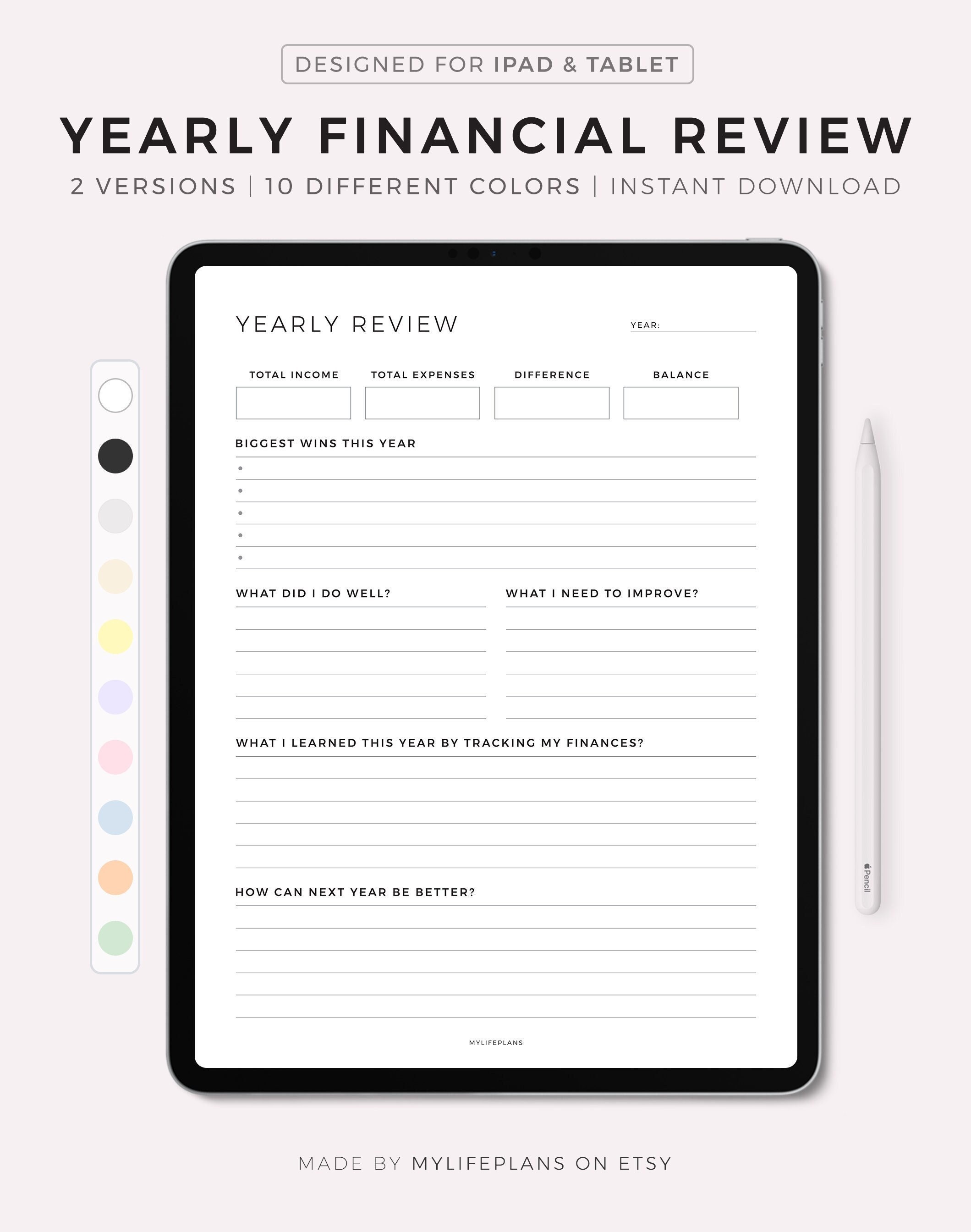Yearly Financial Review, Financial Reflection, Budgeting Evaluation ...
