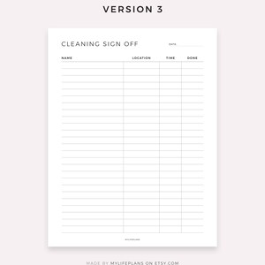 Digital Cleaning Sign off Template, Business Cleaning, Cleaning ...