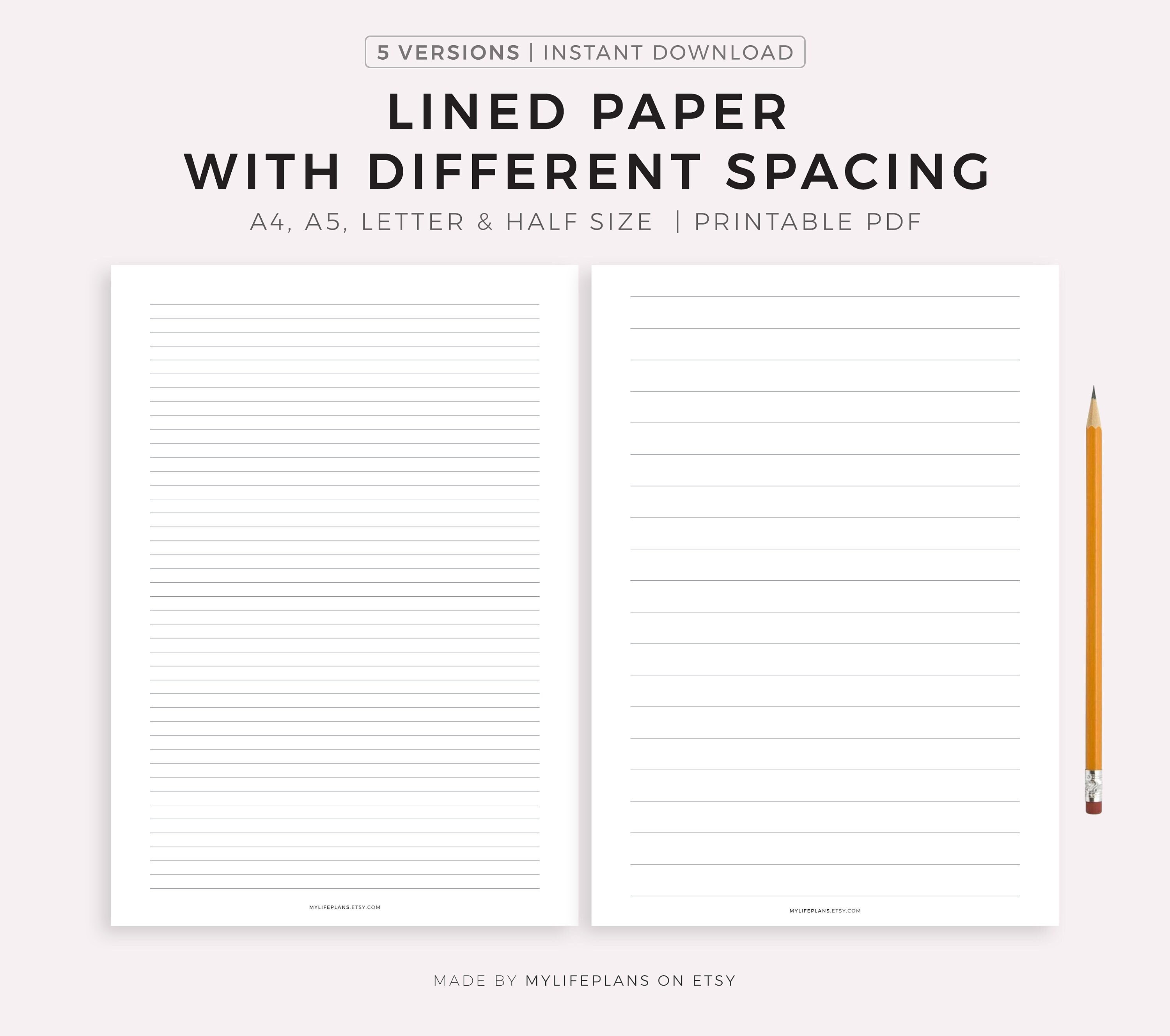 Printable Lined