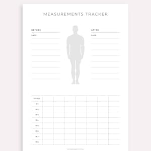 Body Measurements Tracker, 8 Week Body Transformation, Workout Progress ...