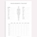 Body Measurements Tracker, 8 Week Body Transformation, Workout Progress ...