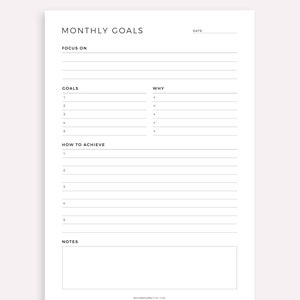 Goal Planner - Weekly Goals, Monthly Goals, Quarterly Goals, Yearly ...